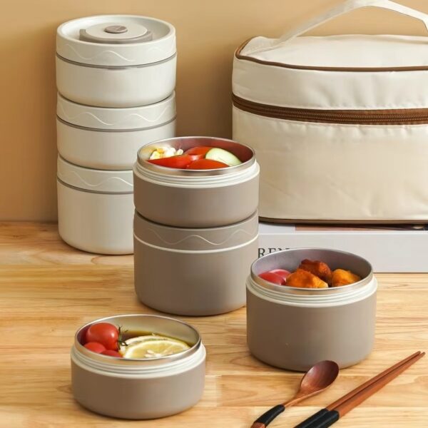 Premium Insulated 4-Tier Stackable Lunch Box Set - Aayatmart